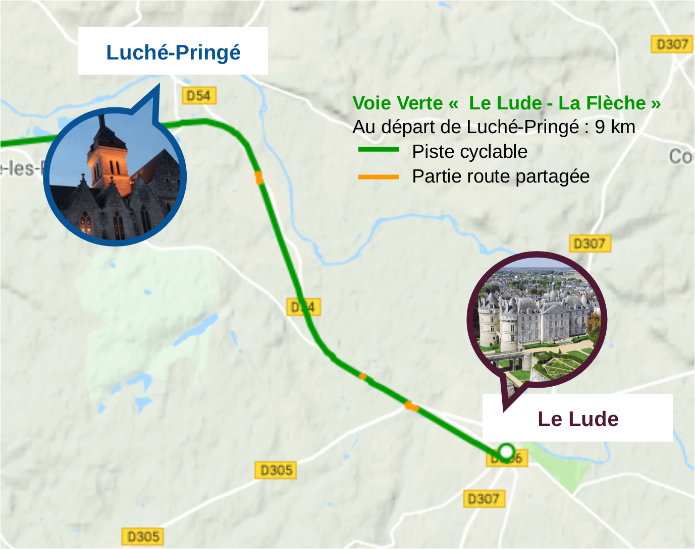 Pistes Cyclables | Luché-Pringé